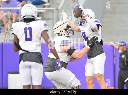 TCU wide receiver Savion Williams (3) runs a pass route during an NCAA ...