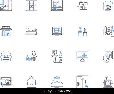 Interior redesign line icons collection. Revamp, Refresh, Update, Renew ...