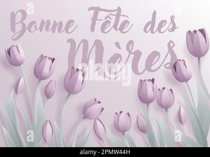 Mothers Day French Bonne Fete Des Meres Design Stock Vector Image & Art ...