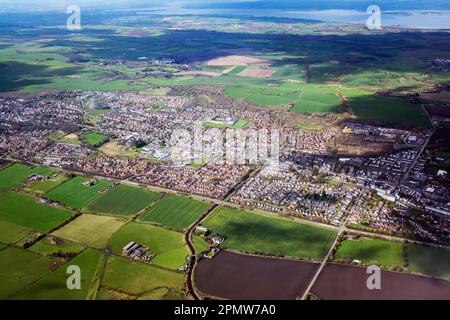 Aerial view of Broxburn and Uphall, West Lothian, Scotland Stock Photo ...