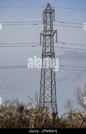 The old lattice design of pylon Stock Photo - Alamy