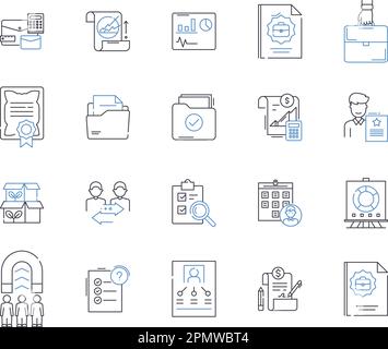 Paperwork outline icons collection. Forms, Documents, Records, Filing ...