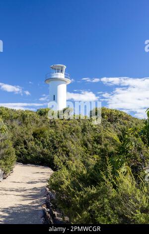 Cape Tourville Lighthouse at Freycinet National Park, Tasmania. Showing ...