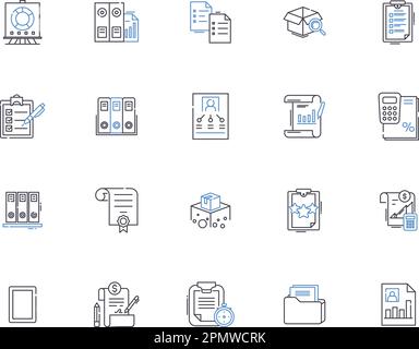 Folders and files outline icons collection. Folders, Files, Organize, Directory, Sort, Backup ...