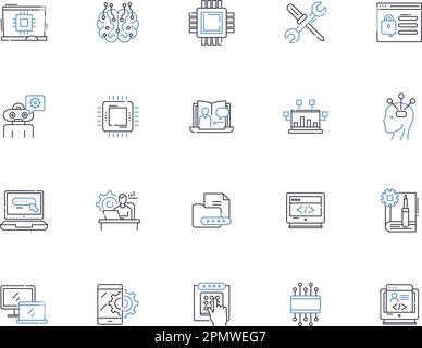 Programm outline icons collection. Program, Programm, Programming ...