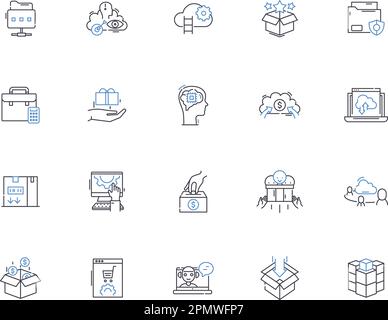 Storage outline icons collection. Storage, Space, Container, Rack ...