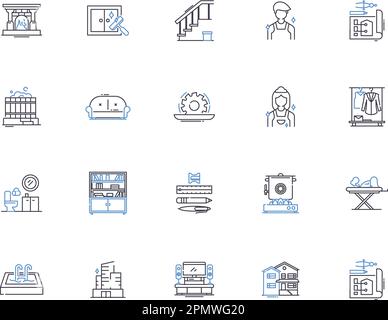 Interior redesign line icons collection. Revamp, Refresh, Update, Renew ...
