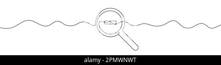 Continuous linear drawing of minus sign. Minus sign. Abstract ...
