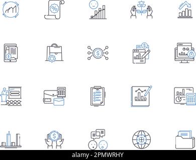 Assessment outline icons collection. testing, evaluation, examination ...