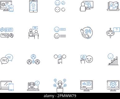 Chatting people outline icons collection. Chatting, People ...