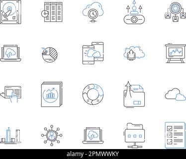 Computer algorithms line icon concept. Computer algorithms vector ...