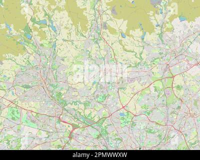 Bury, administrative county of England - Great Britain. Open Street Map ...