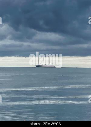Trieste Seafront with cloudy sky in the winter season Stock Photo - Alamy
