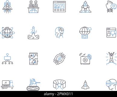 Future outline icons collection. Futurity, Foresee, Prospect ...