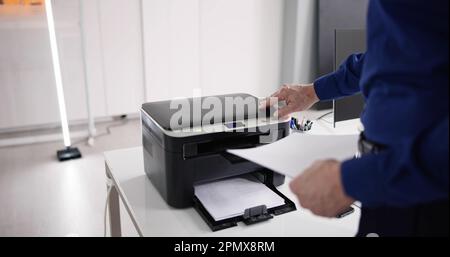 Corporate Office Printer Photocopy Machine Stock Photo - Alamy