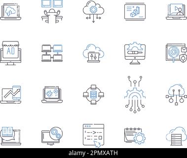 Data Input Line Icon. AI Artificial Intelligence Computer Chip Symbol. Algorithm Process System ...
