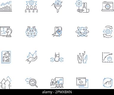 Diagrams line icons signs set. Design collection of Graphs, Charts ...