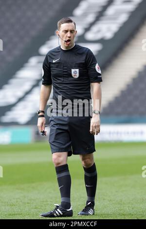 Referee Ben Toner during the Sky Bet League One match at St. Andrew's ...