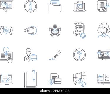 Collateral icons set outline vector. Credit extension. Property ...