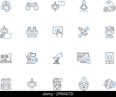 Future outline icons collection. Futurity, Foresee, Prospect ...