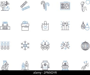 Celebrating people outline icons collection. Commemorate, Salute ...