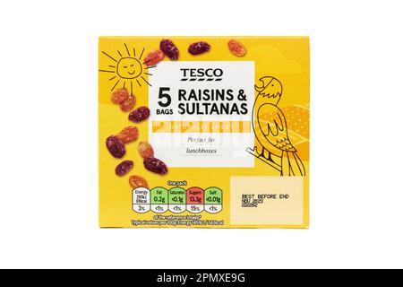 Tesco Raisins & Sultanas 5 Bags Stock Photo - Alamy
