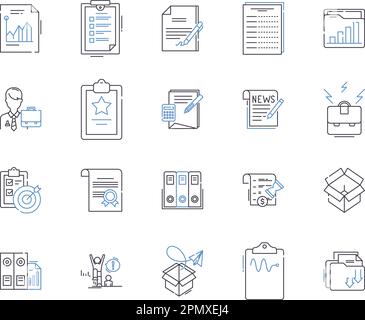Paperwork outline icons collection. Forms, Documents, Records, Filing ...
