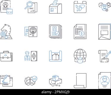 Paperwork outline icons collection. Forms, Documents, Records, Filing ...