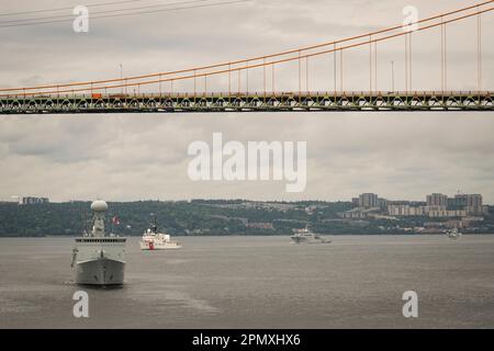Ships departing Halifax during Operation Nanook 2022 including HDMS ...