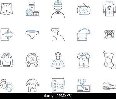 Consignor line icons collection. Seller, Consignment, Merchandise ...