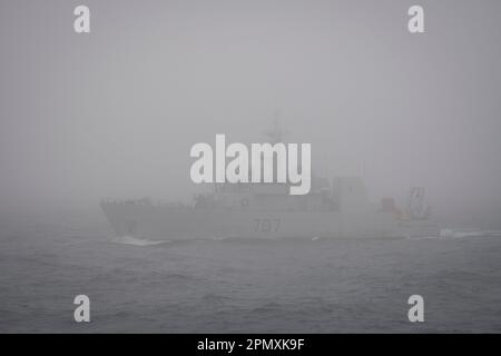 The RCN's Maritime Coastal Patrol Vessel (MCDV) HMCS Goose Bay passing ...