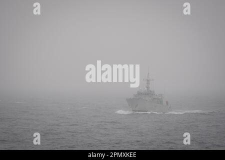 The RCN's Maritime Coastal Patrol Vessel (MCDV) HMCS Goose Bay passing ...