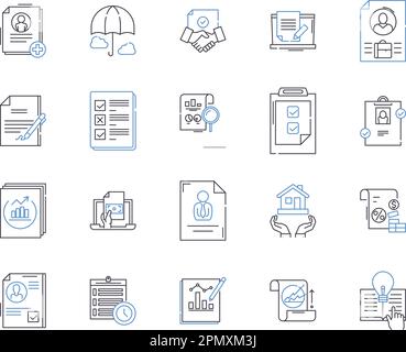 Insurance and law outline icons collection. Insurance, Law, Coverage ...