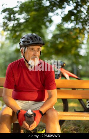Man having cardio at forest Stock Photo - Alamy