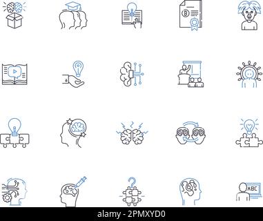 Mindset outline icons collection. Mental attitude, Outlook, Perspective ...