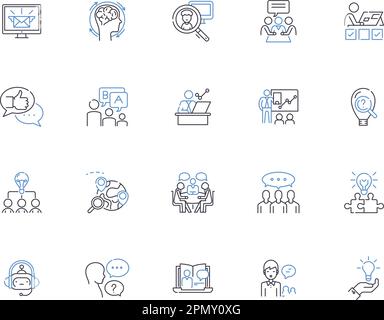 Questions and asnwers outline icons collection. Questions, Answers ...