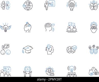 Mindset outline icons collection. Mental attitude, Outlook, Perspective ...