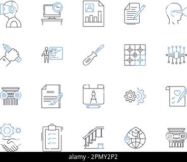 Engineering essentials outline icons collection. Engineering ...