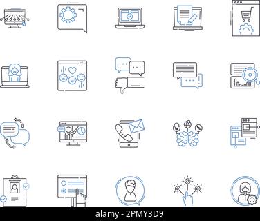 Data platforms line icons collection. Analytics, Big data, Cloud, Data ...