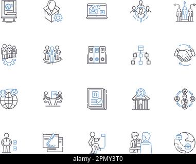 Organization outline icons collection. Organize, Structure, Entity ...