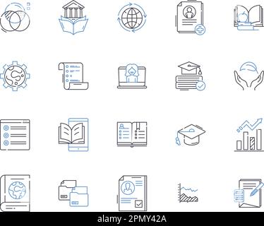 Cognitive science line icons collection. Quantum physics, Social ...