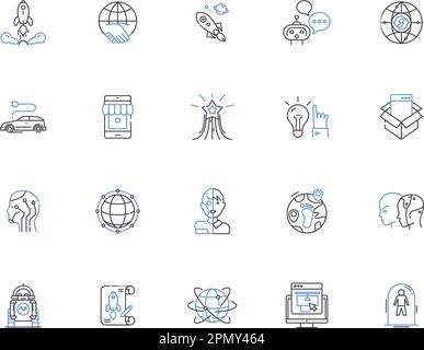 Future outline icons collection. Futurity, Foresee, Prospect ...