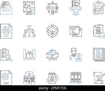 Agile management outline icons collection. Agile, Management, Scrum, Adaptive, Iterative, Kanban ...