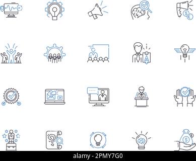 Solution outline icons collection. AnswerResolution, Answer, Remedy ...