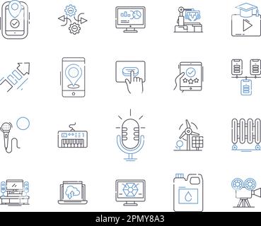 Chatbots outline icons collection. Chatbots, AI, Automation, Bot, Conversational, Dialogflow ...