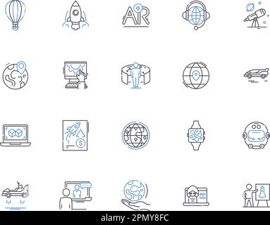 Future outline icons collection. Futurity, Foresee, Prospect ...
