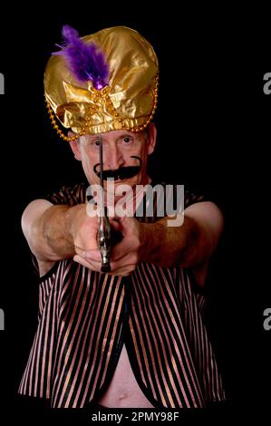 An elder sultan or sheik isolated over black Stock Photo - Alamy