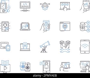 Chatbots outline icons collection. Chatbots, AI, Automation, Bot ...