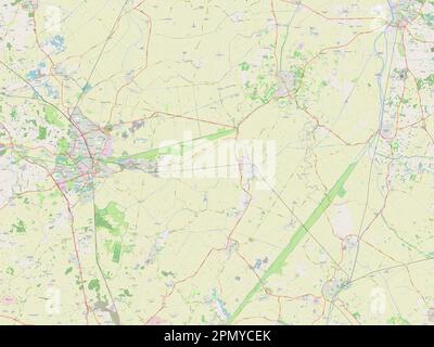 Fenland, non metropolitan district of England - Great Britain. Colored ...