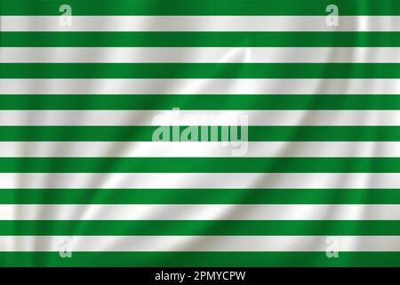 Flag of Meta waving in the wind on silk background. Department Colombia ...